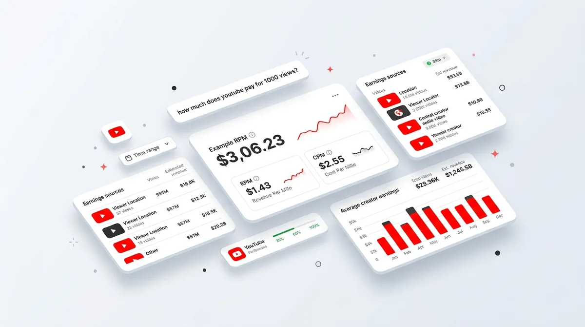 How Much YouTube Pays Per 1,000 Views (2026 Creator Data) | SocialCal